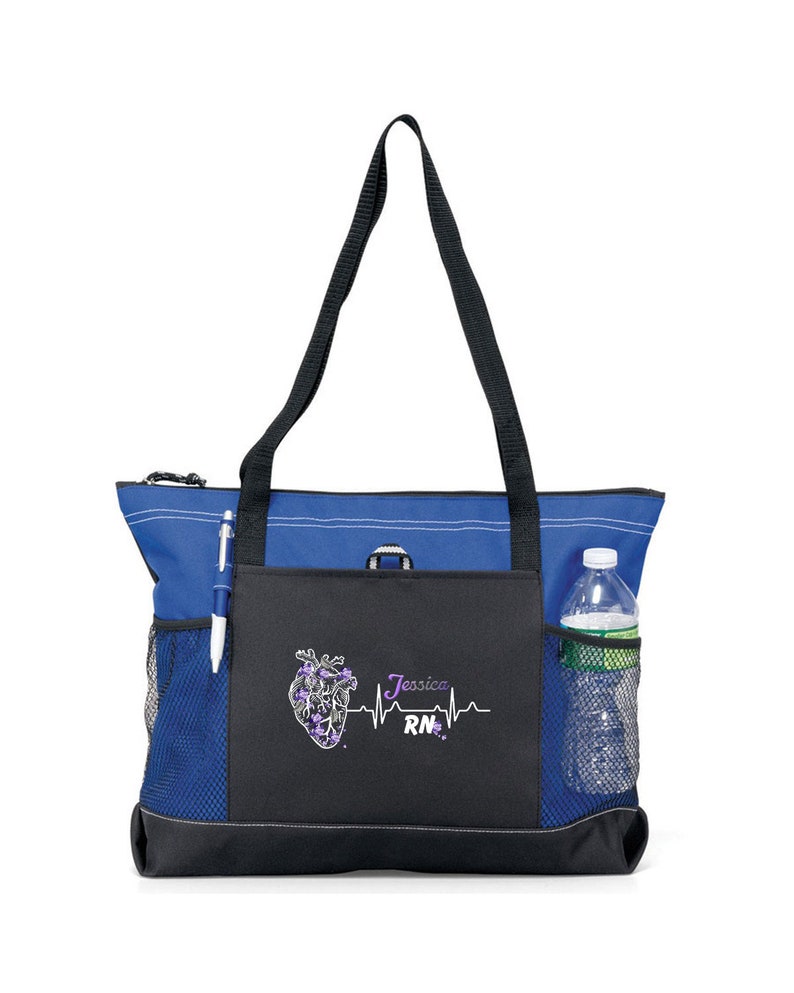 Personalized Zen Heart EKG Tote Bag Available in 7 Colors - Etsy