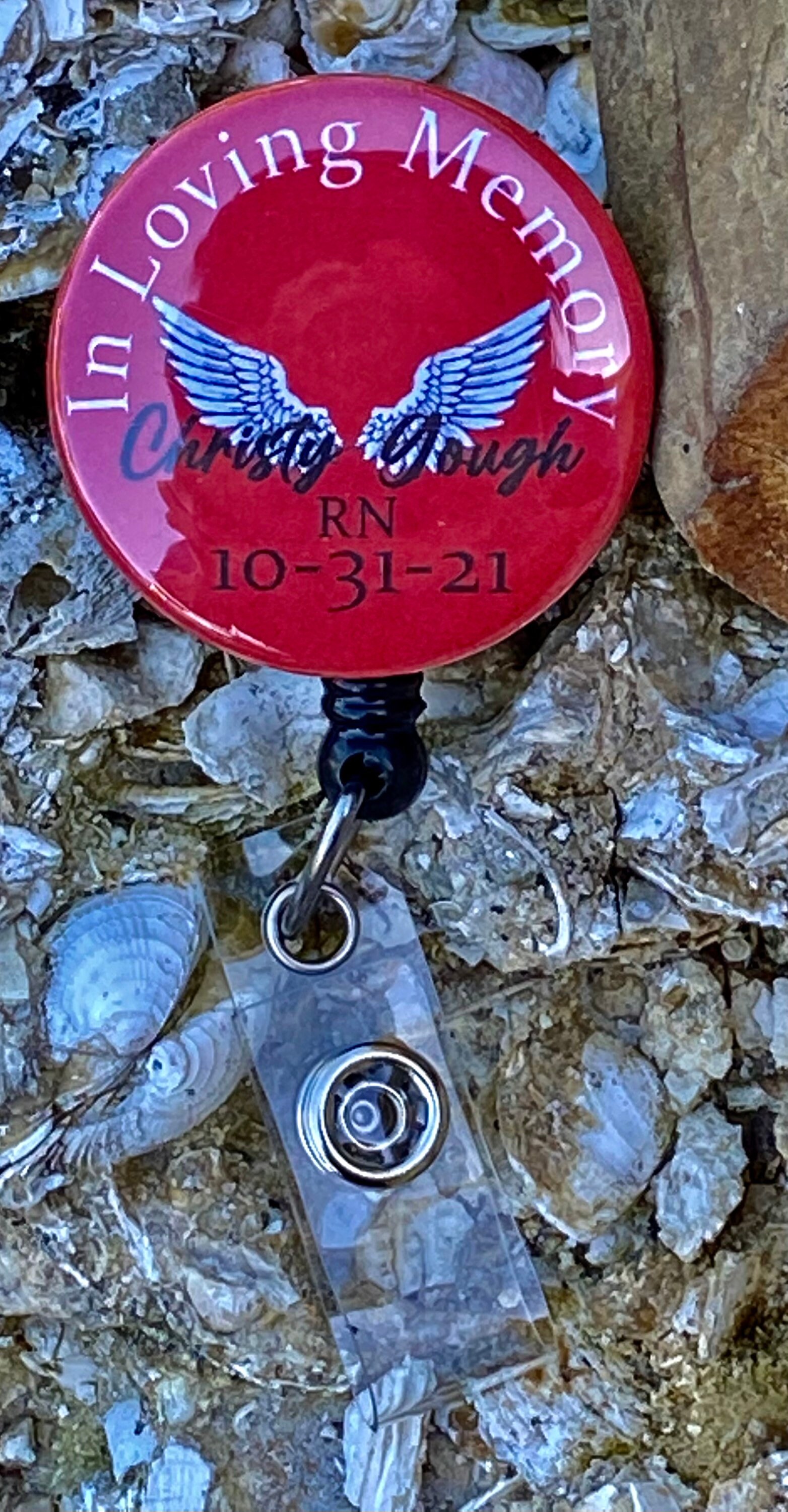 Personalized in Loving Memory Retractable Badge Reel Belt or - Etsy