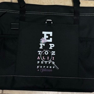 Personalized Floral Optician, Optometrist Tote Bag, Available in 7 ...