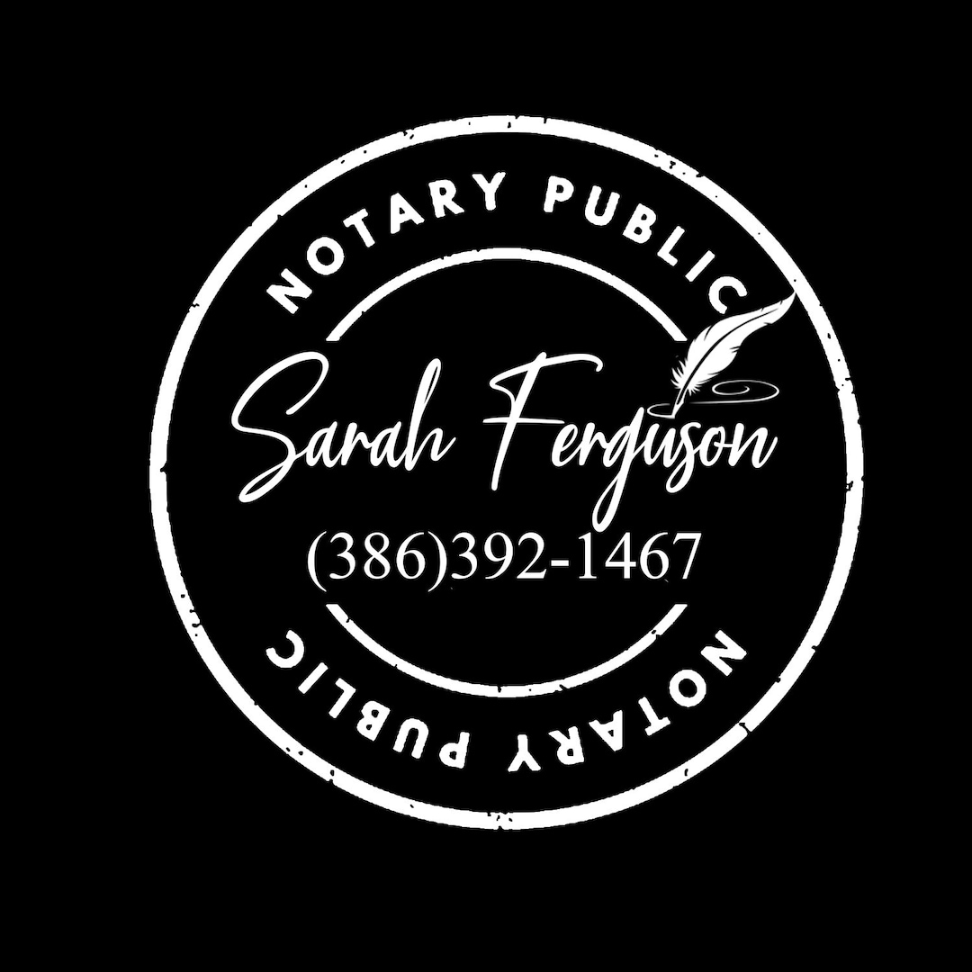 Personalized Notary Public Streamlined Vinyl Car Decal, 9 Colors ...