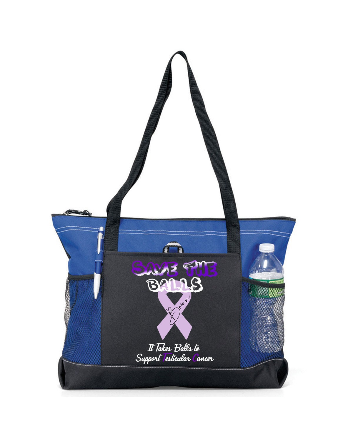 Personalized Testicular Cancer Save The Balls Tote Bag | Etsy