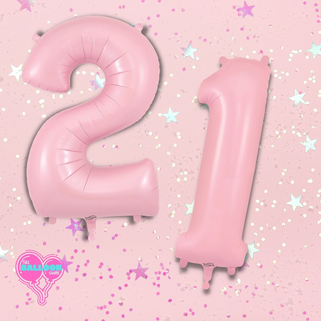 Jumbo Matte Pink Number Balloon, Pastel Pink Number Balloon, Jumbo Pink ...