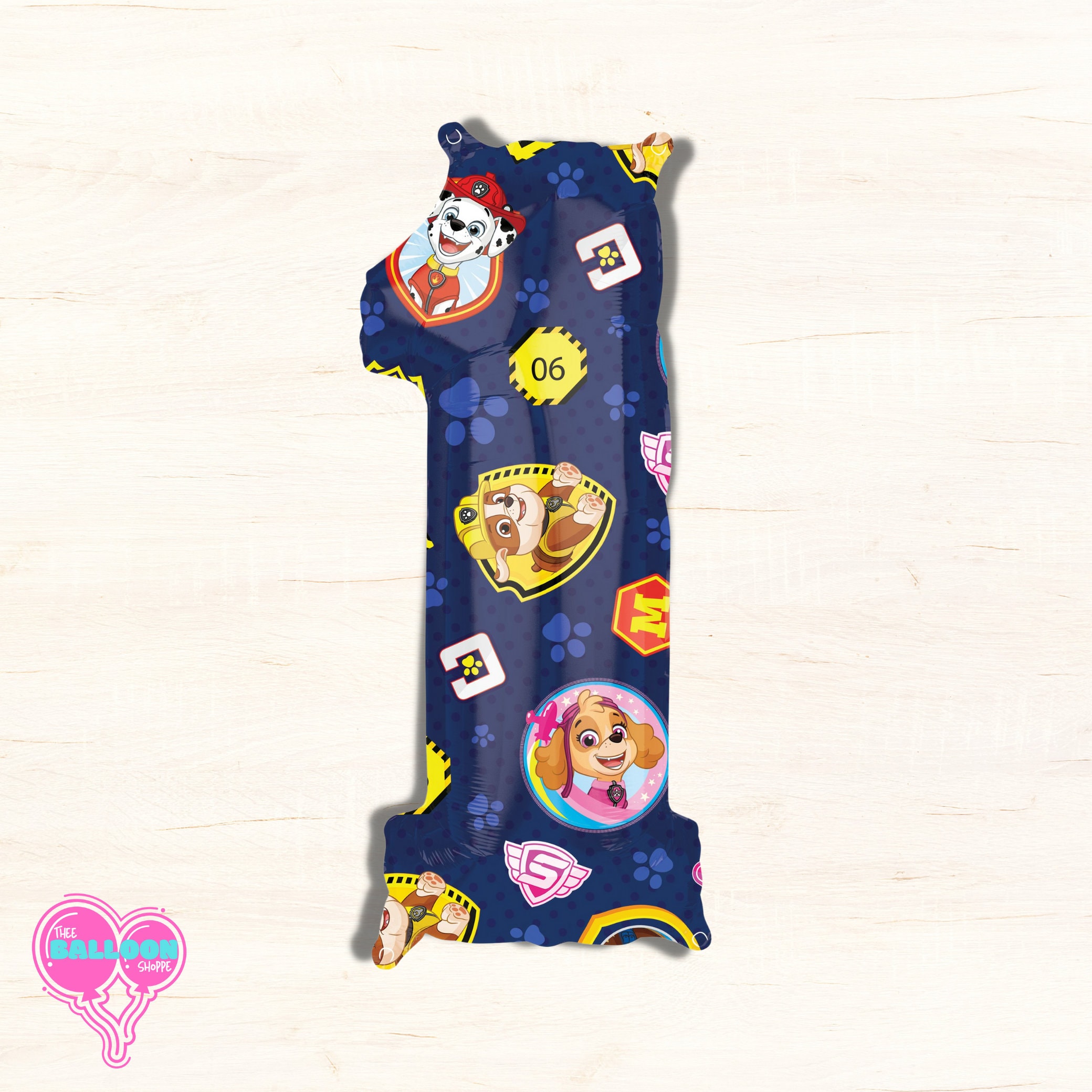 Paw Patrol Foil Balloon, Paw Patrol Party Supplies, Paw Patrol Number ...