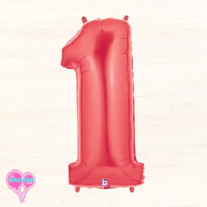 Jumbo Red Number Balloons, Red Number Balloon, Jumbo Red Balloon, Giant ...