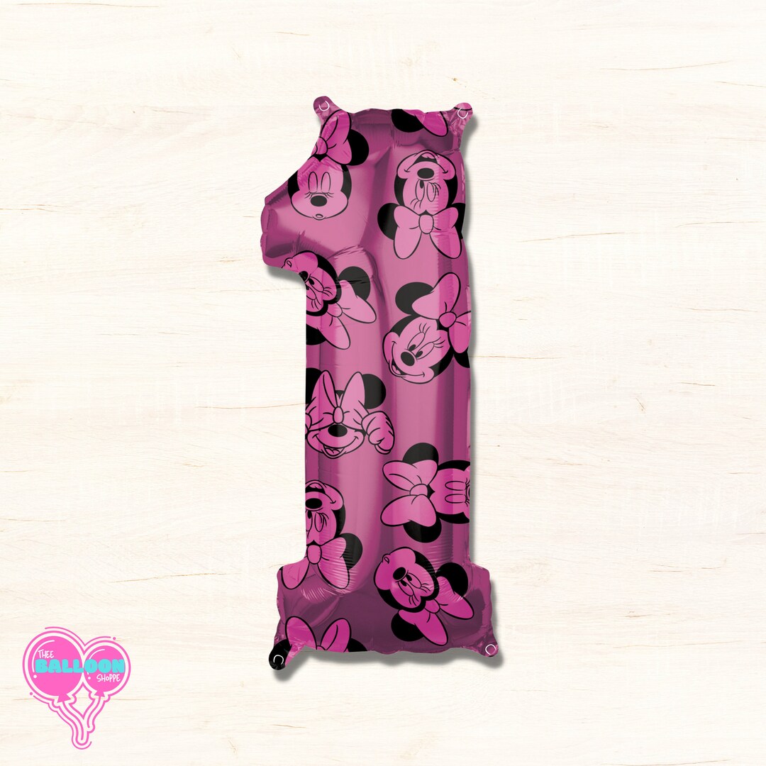 Minnie Mouse Foil Balloon, Minnie Mouse Party Supplies, Minnie Number ...