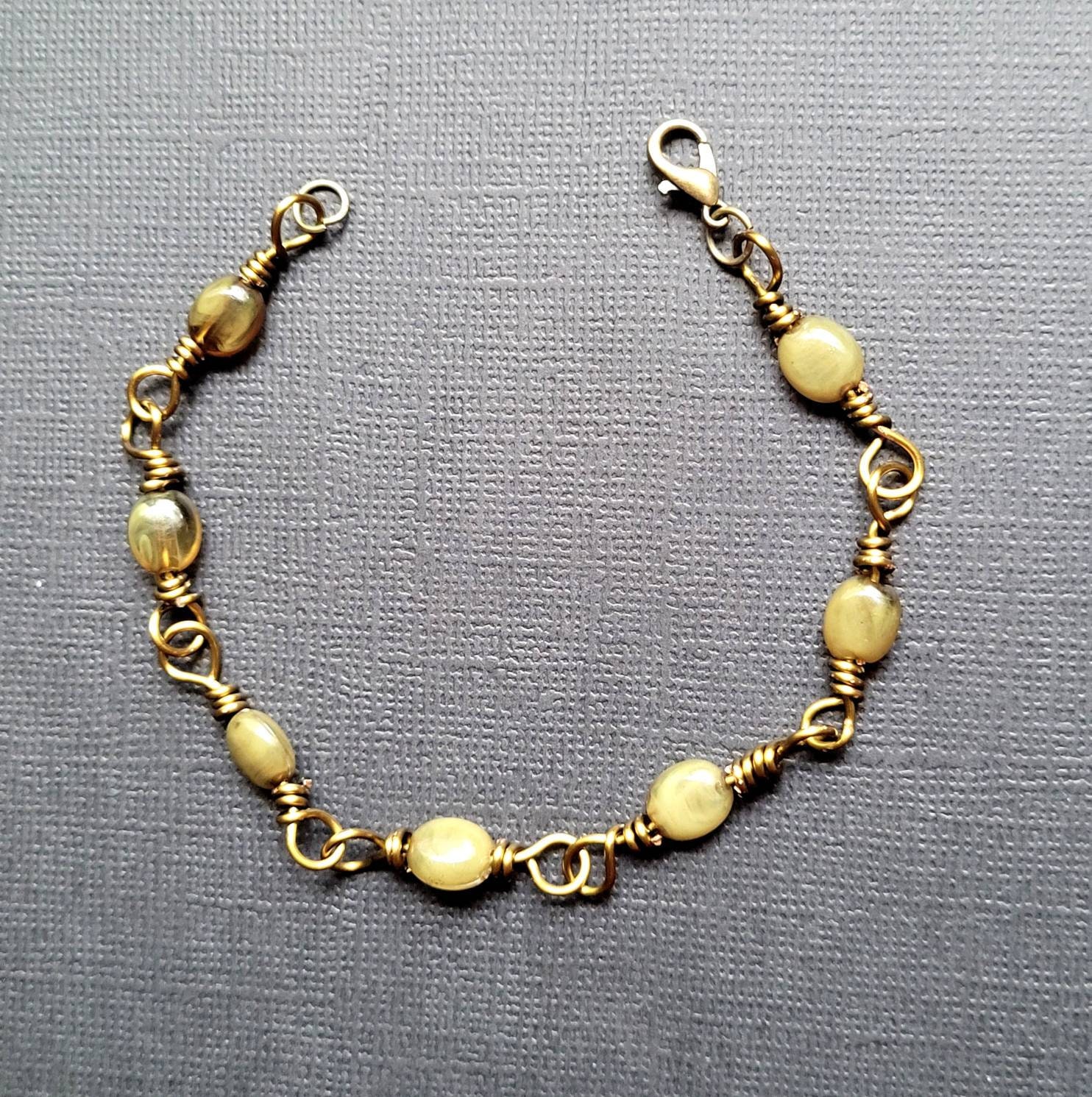 Handwired Beaded Link Bracelet - Etsy