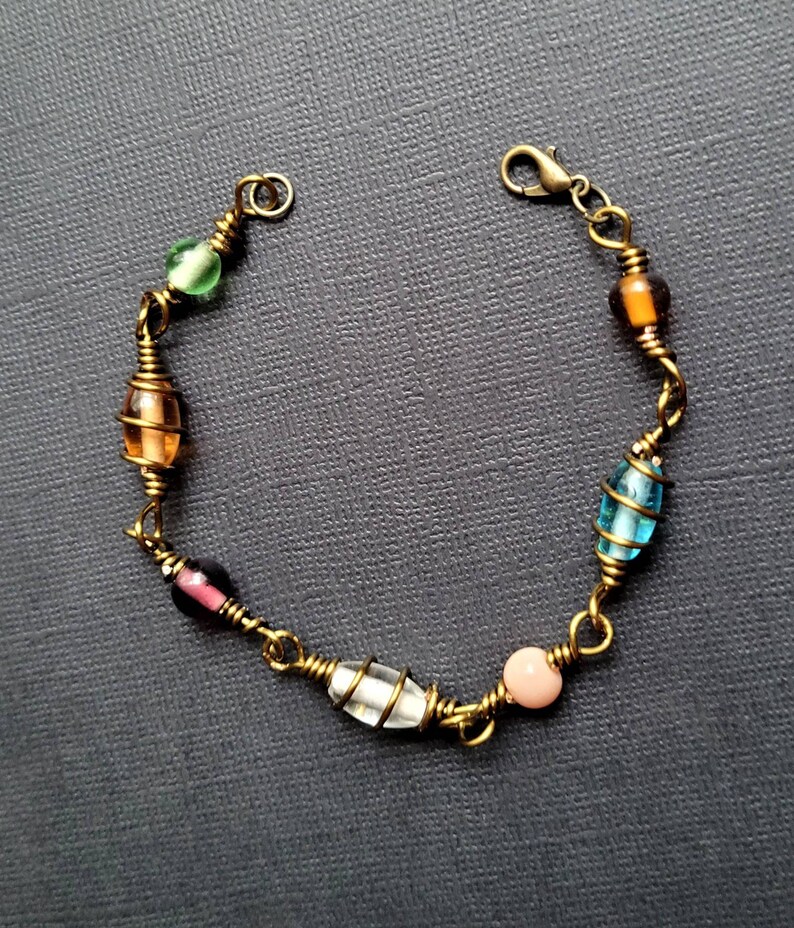 Handwired Beaded Link Bracelet - Etsy