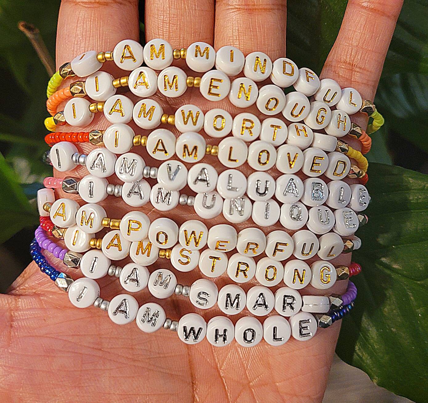 Affirmation Seed Bead Bracelets - Etsy
