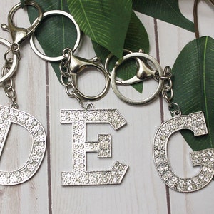Letter Key Chain, Initial Key Chain, A-Z Key Chain, Bling Bling Key ...