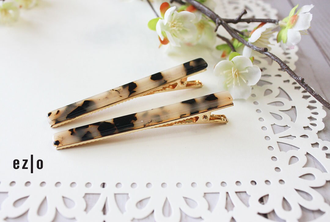 2 Pcs of Marble Hair Clips Hair Pin Hair Accessories Modern | Etsy