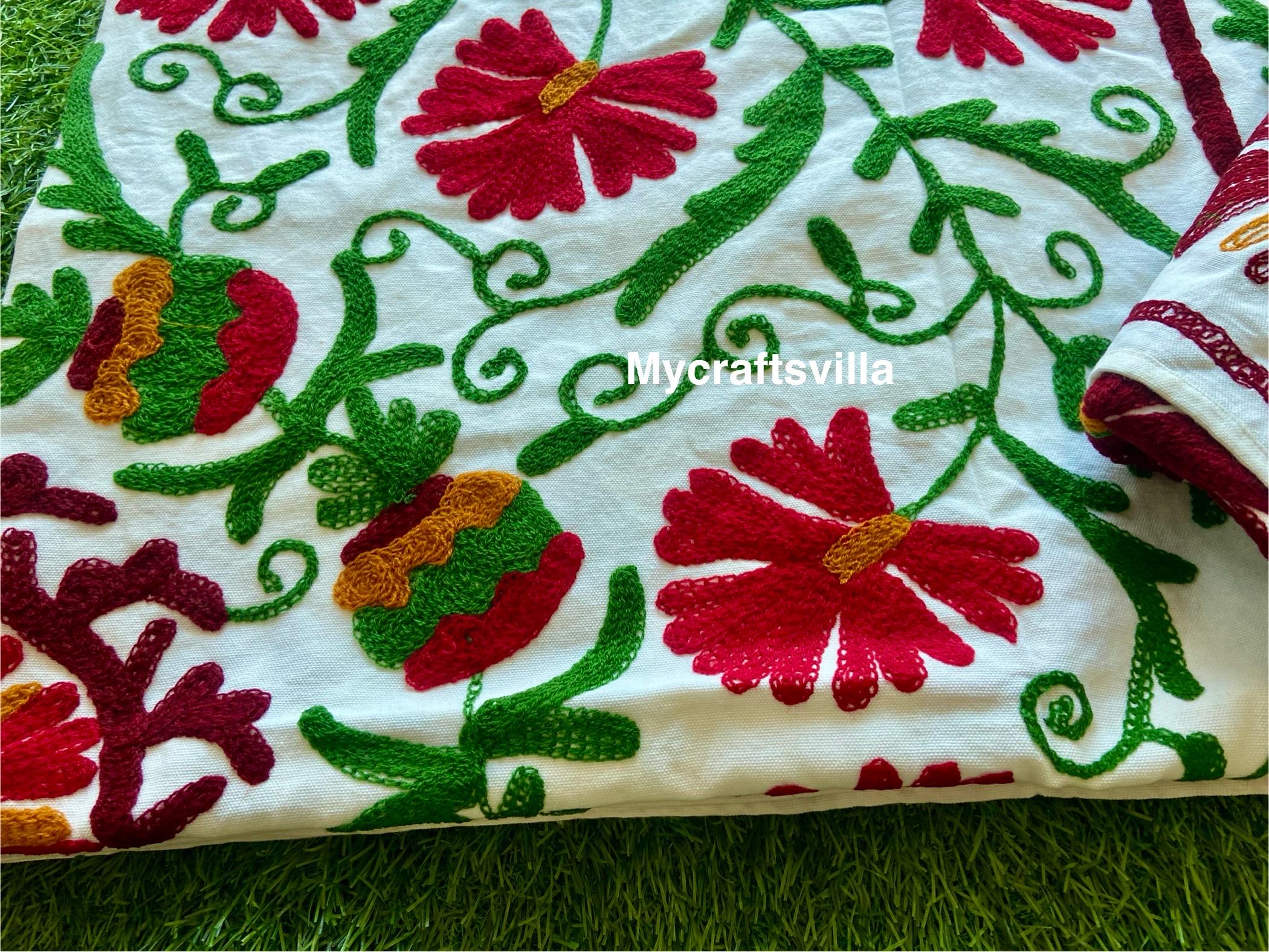Suzani Embroidery Quilt , Suzani Wall Hanging, Suzani Throw , Suzani ...