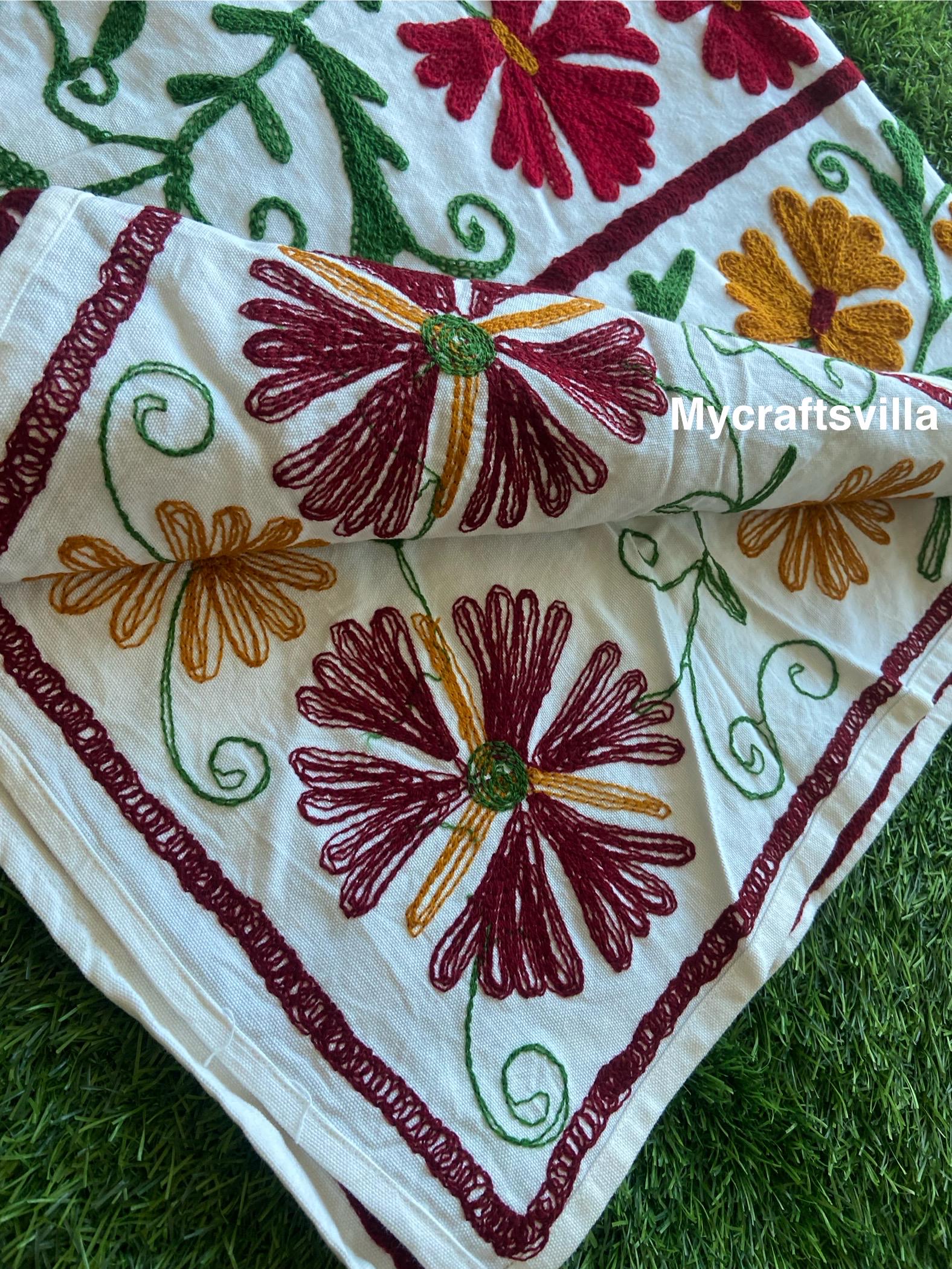 Suzani Embroidery Quilt , Suzani Wall Hanging, Suzani Throw , Suzani ...