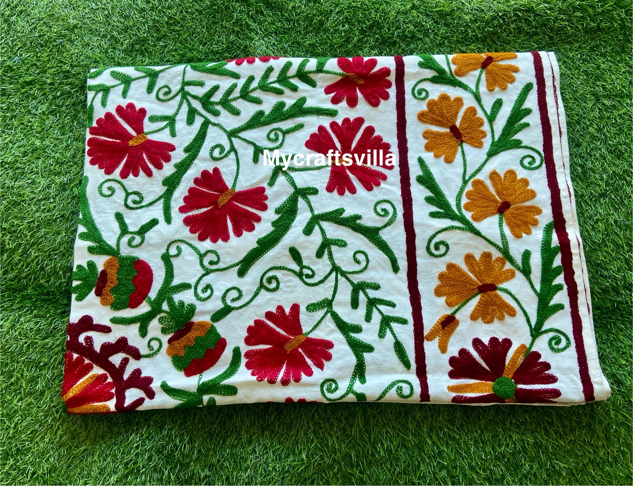 Suzani Embroidery Quilt , Suzani Wall Hanging, Suzani Throw , Suzani ...