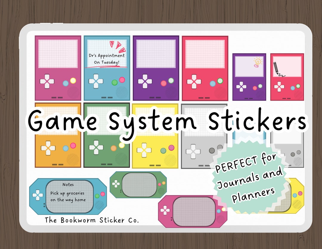 Digital and Printable Game System Stickers for Planners and Journals - Etsy