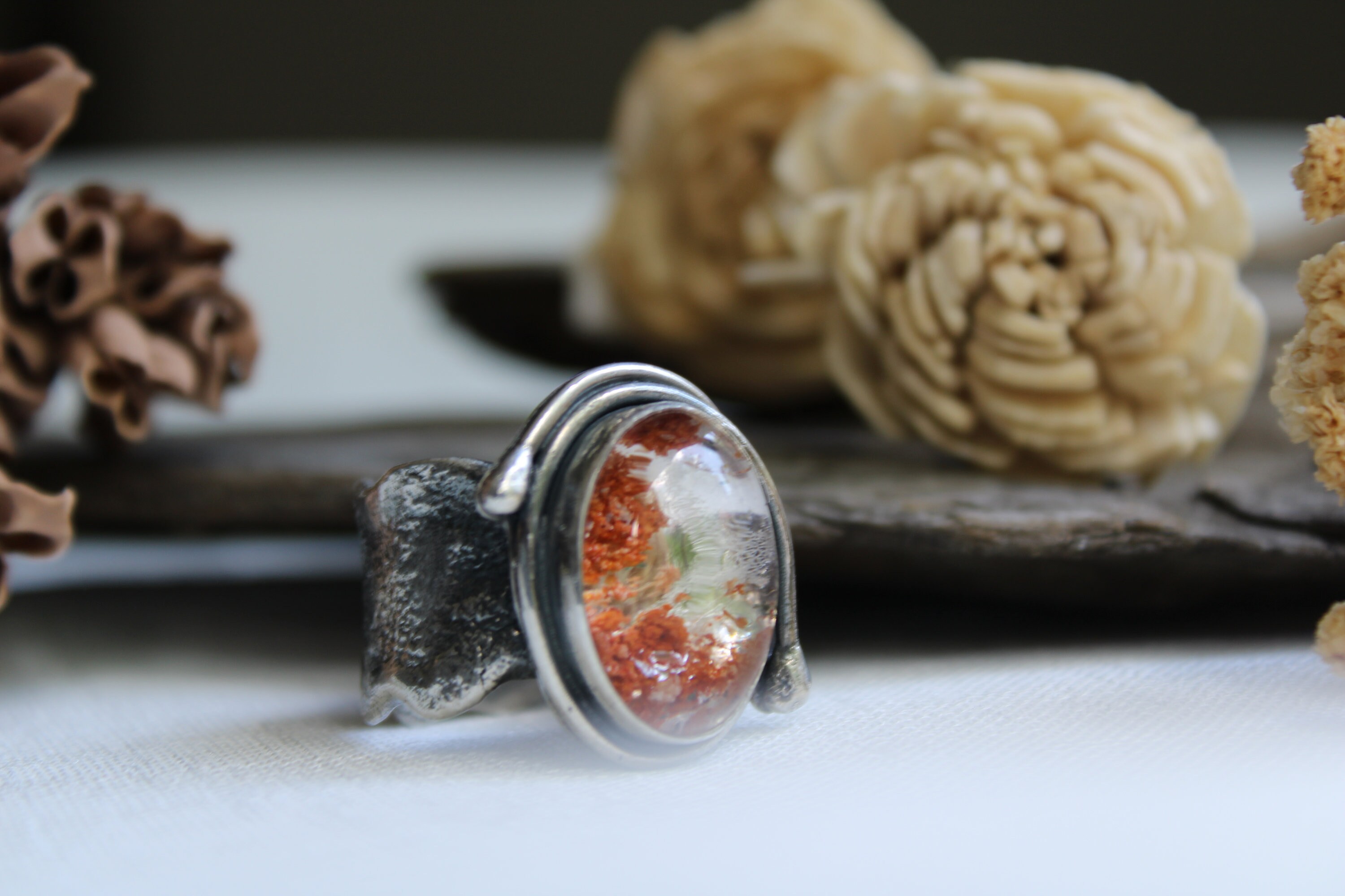 Lodolite Ring Gemstone Ring Sterling Silver One of a Kind Jewelry ...