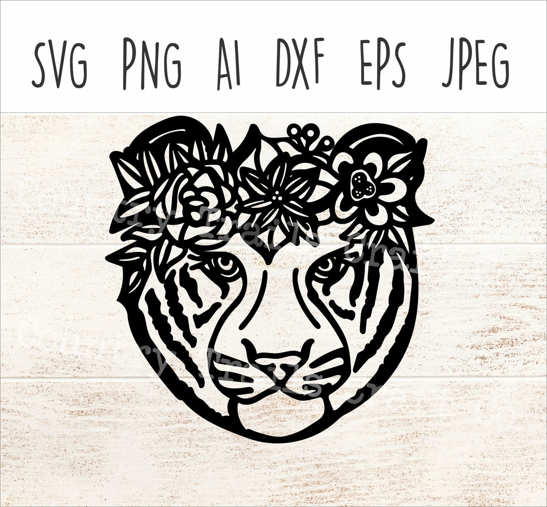 Tiger SVG - Floral Animal - Queen - Digital Download - DIY - Crafting ...