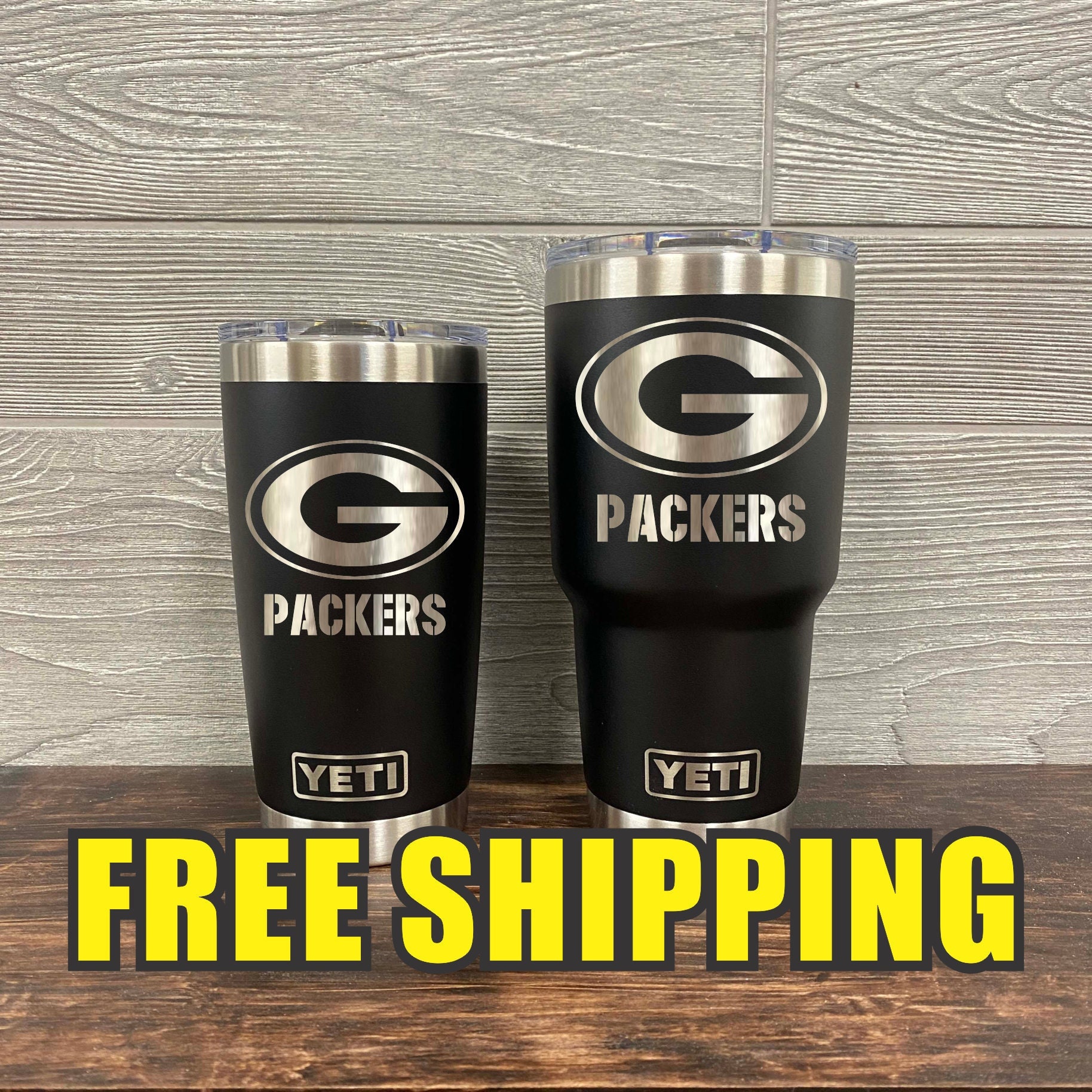 Green Bay Packers Personalized Custom Engraved Tumbler Cup - YETI 20oz ...