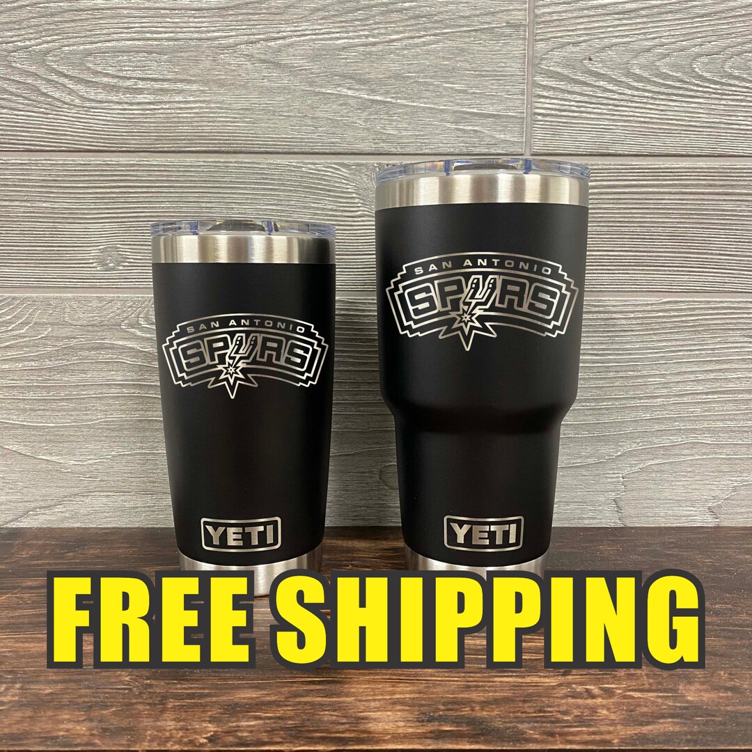 San Antonio Spurs Personalized Custom Engraved Tumbler Cup - YETI 20oz ...