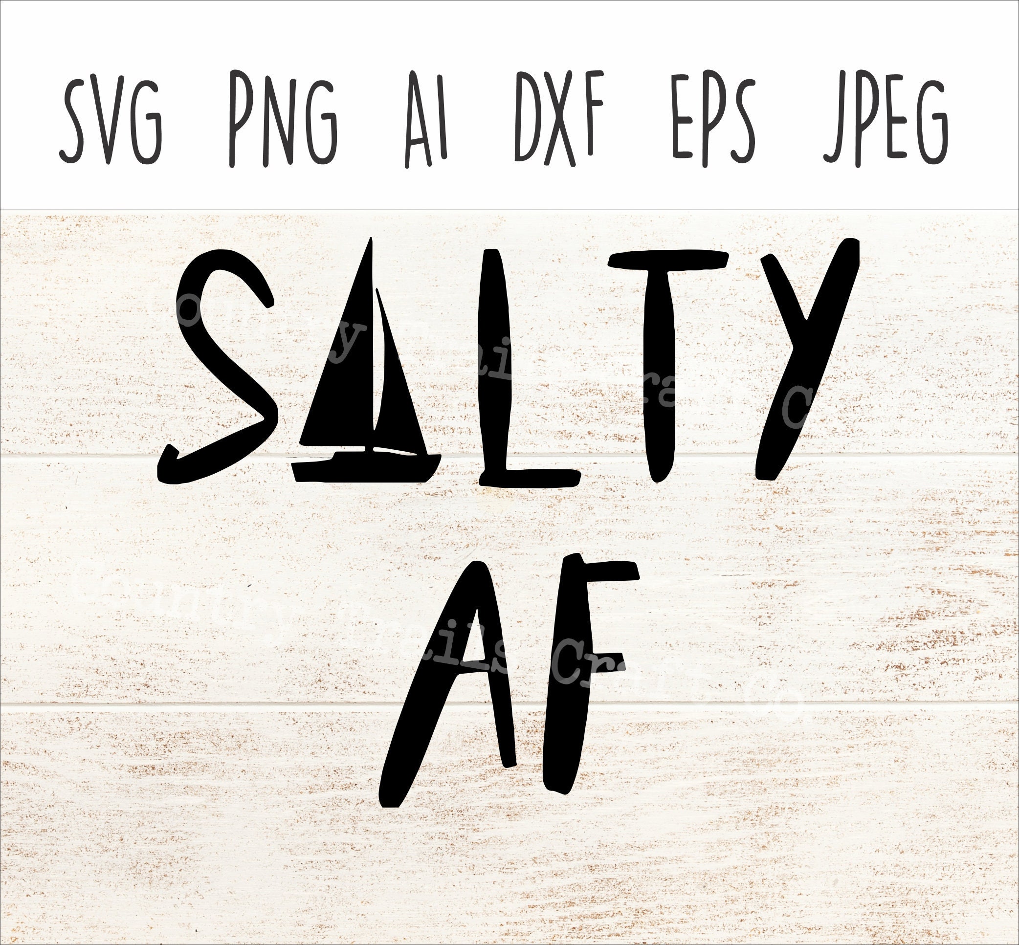 Salty AF SVG Design - Cruise - Birthday - Bachelorette Party - DIY ...