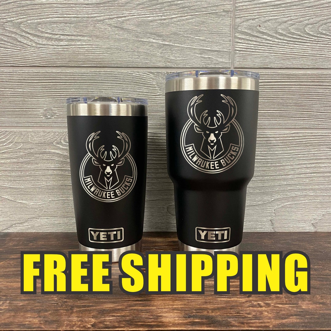 Milwaukee Bucks Personalized Custom Engraved Tumbler Cup - YETI 20oz or ...