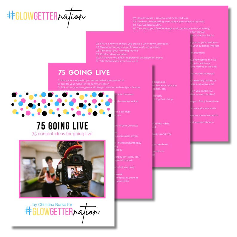 Going Live Strategy Guide, 75 Live Ideas, Prep List (digital Download ...
