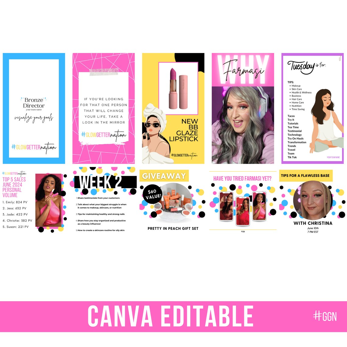 Ultimate Farmasi Graphic Canva Template Pack - Etsy
