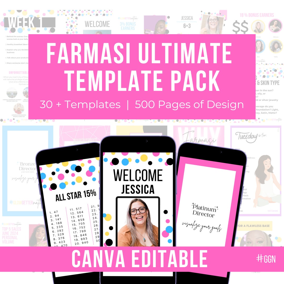 Ultimate Farmasi Graphic Canva Template Pack - Etsy