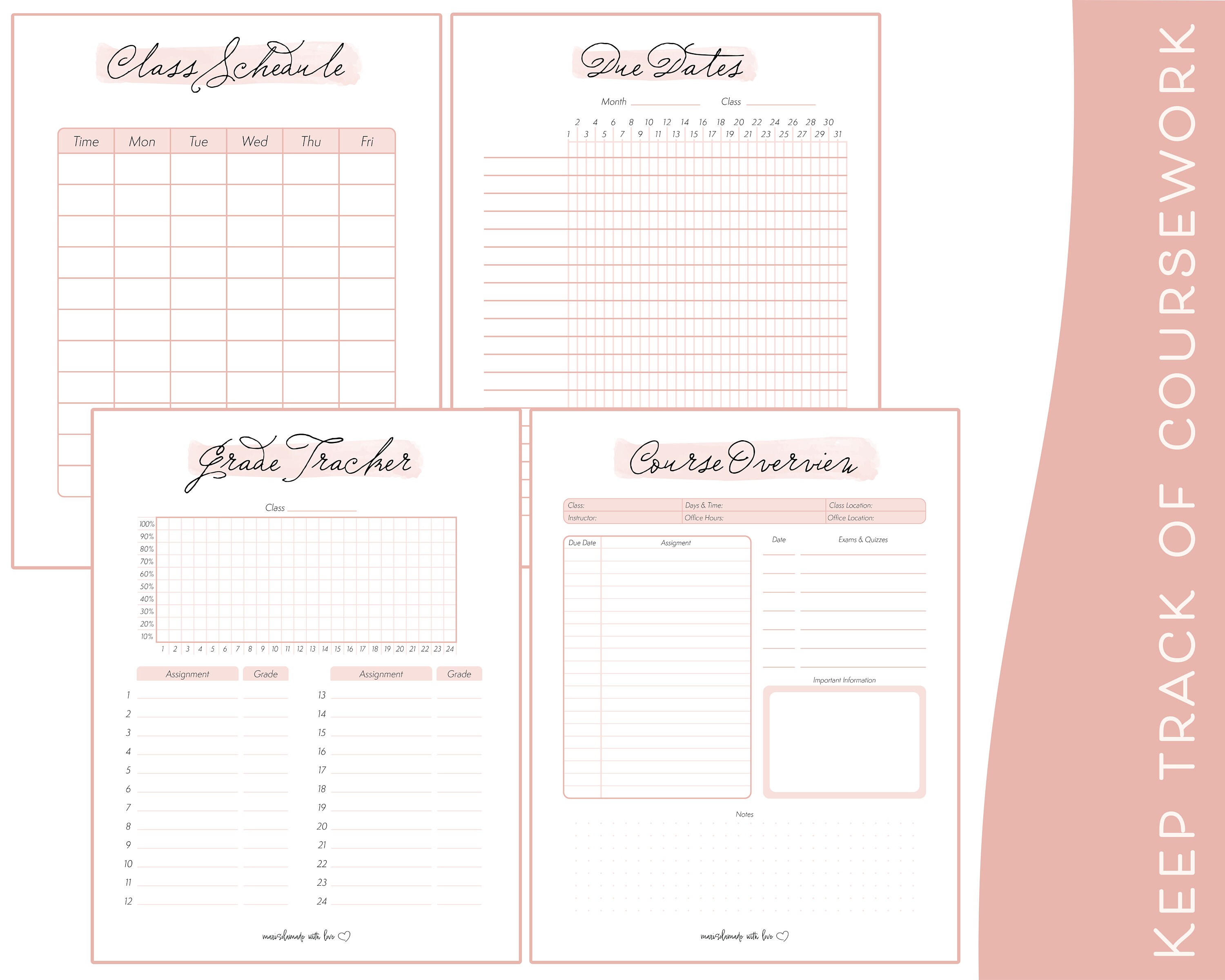 STUDENT PLANNER, College Planner, High School Planner, Weekly Journal ...