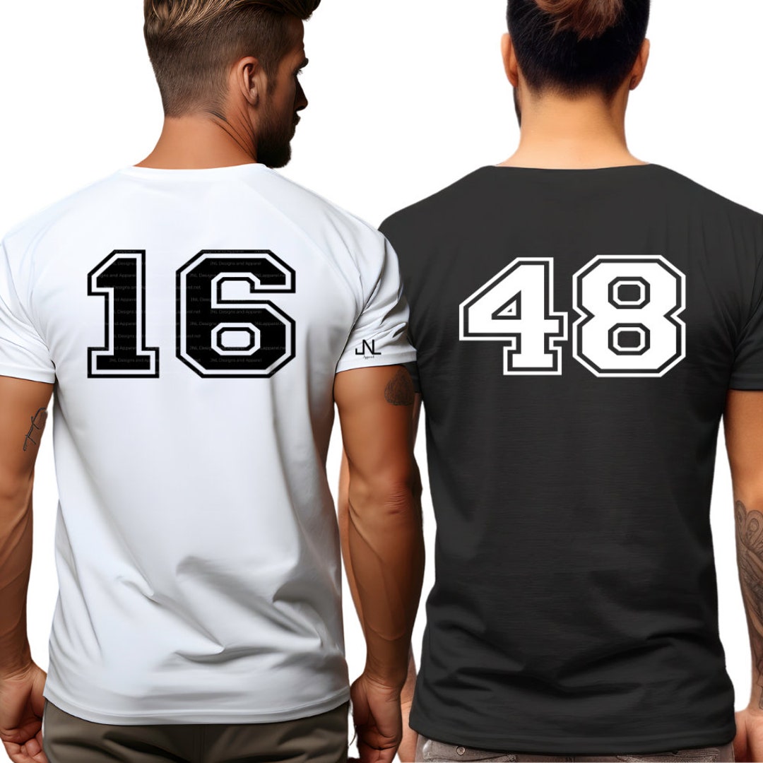 Sport Numbers - T-shirt - Custom Shirt - PNG - Sublimation Design ...