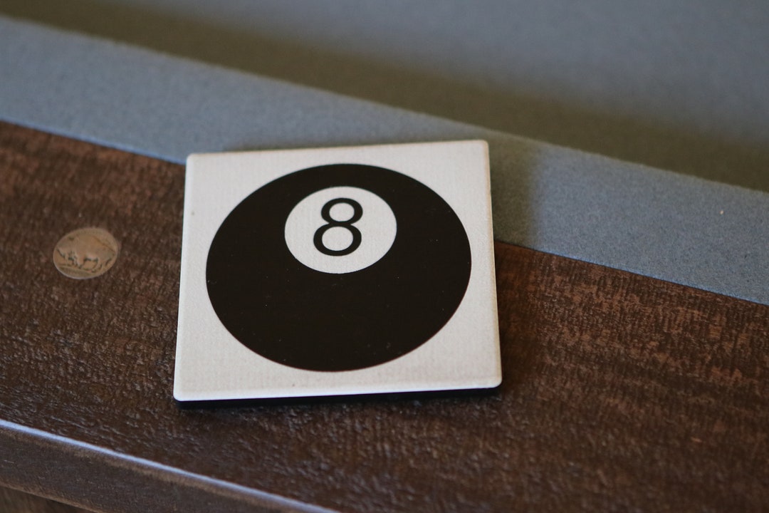 8 Ball Tile Coaster Set of 4 - Etsy