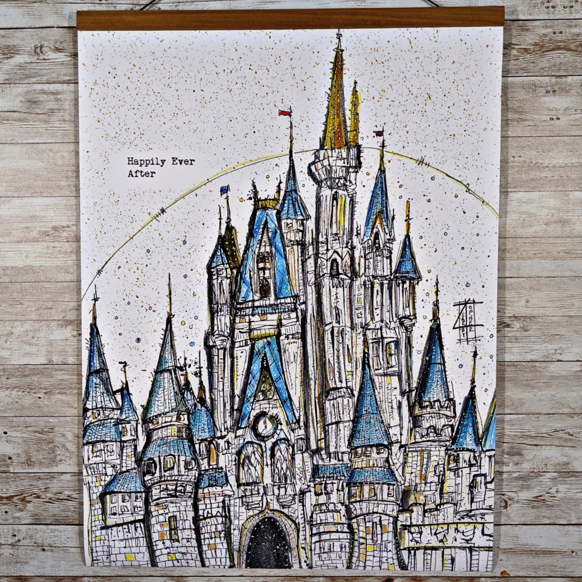 HAPPILY EVER AFTER Disney Princess Castle 18x24 inch Canvas | Etsy