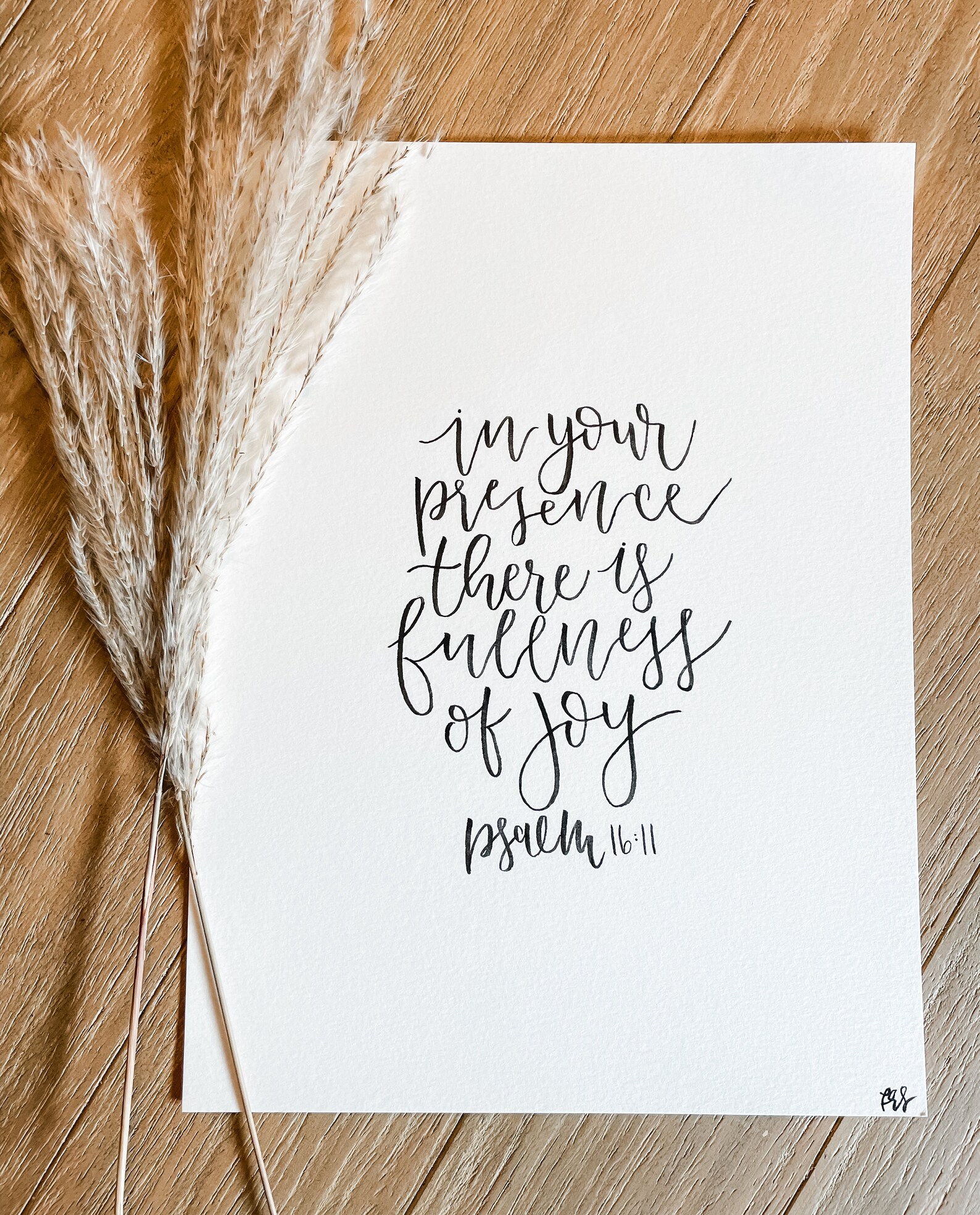 Hand Lettered Scripture Original Art psalm 16:11 - Etsy