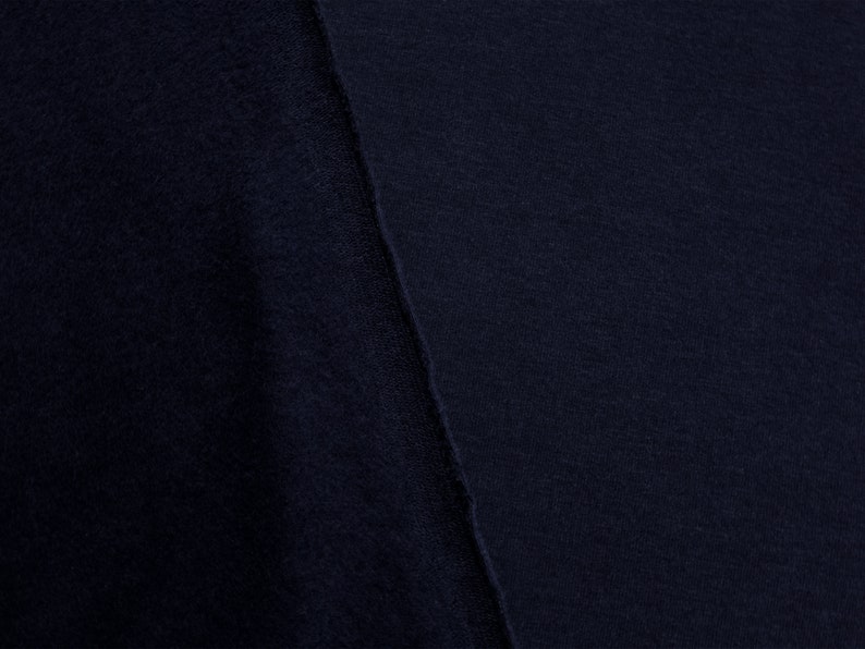 Eco-friendly Bamboo / Cotton Stretch Fleece Fabric by the Yard Navy ...