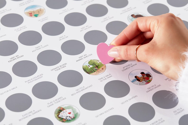 100 Dates Scratch off Poster Engagement Gifts Couples Gift - Etsy