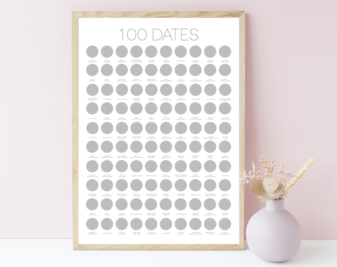 100 Dates Scratch off Poster Engagement Gifts, Couples Gift ...