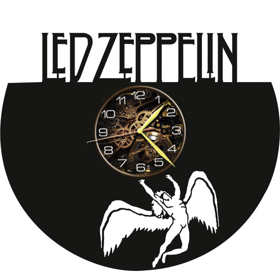 Vinyl Record Wall Clock Led Zeppelin Rock Music Decor Gift for Fans ...