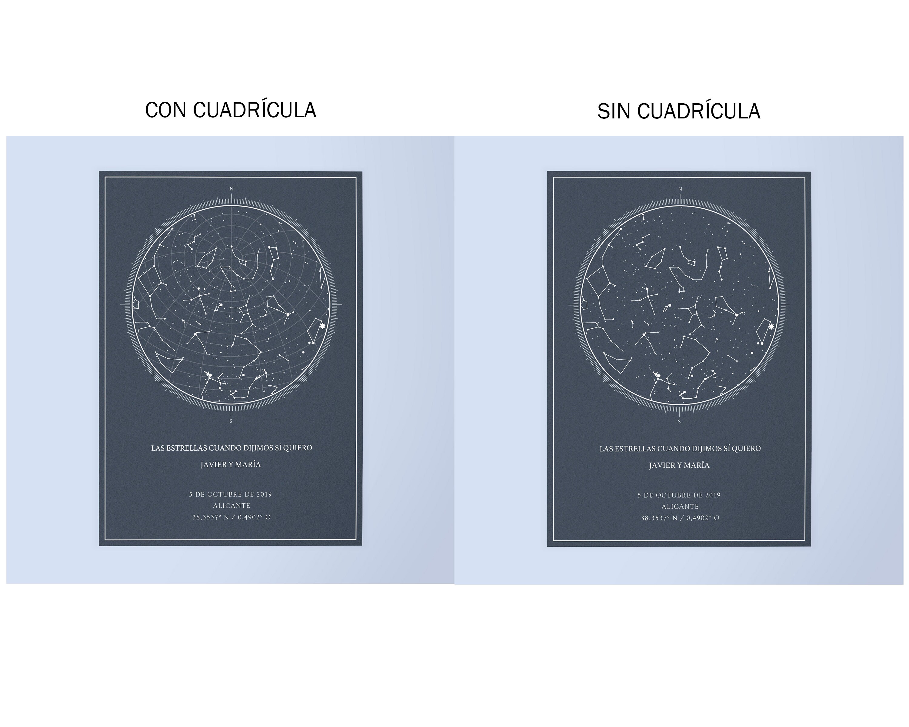 Digital Download Custom Star Map , Printable Map of the Night Sky ...