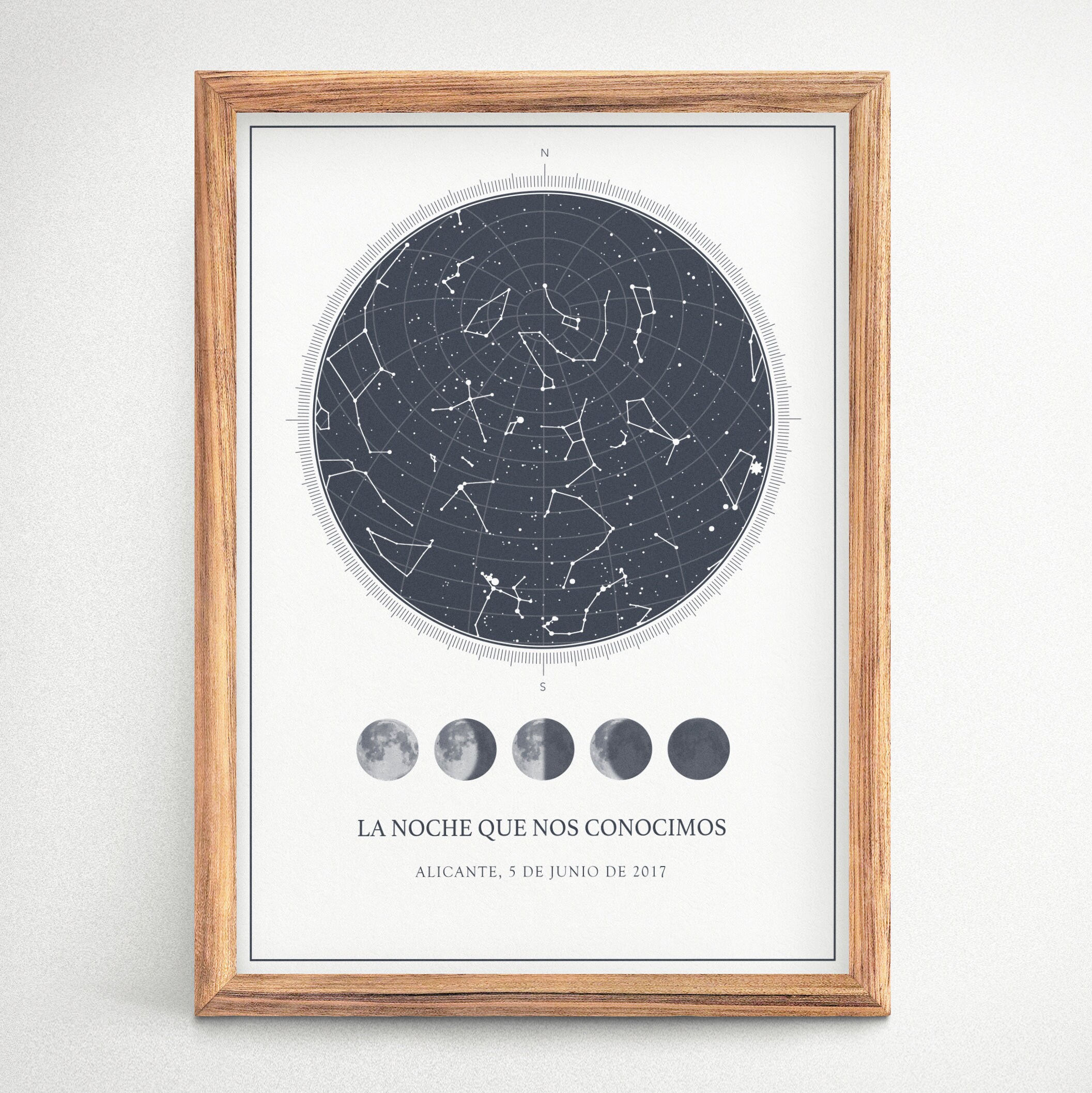 Digital Download Custom Star Map , Printable Map of the Night Sky ...