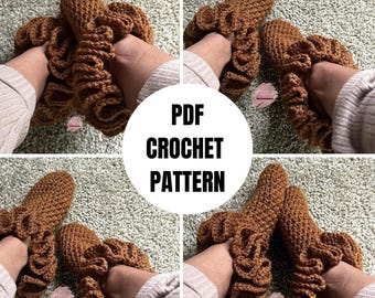 Toddler Ruffle Crochet Socks Pattern | Crochet Pattern | Crochet Sock ...