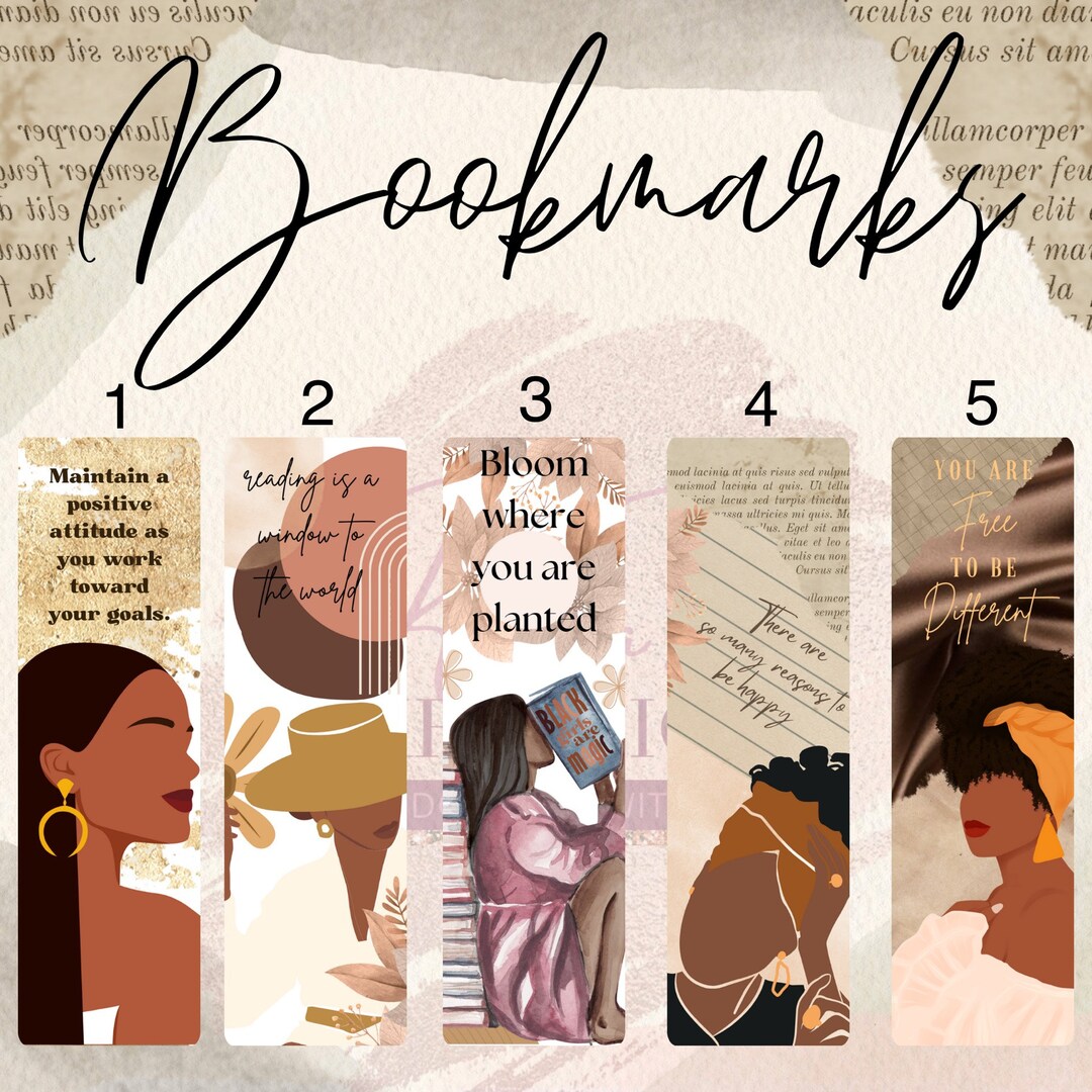 Bookmarks for Black Women | Melanin Bookmarks | African American ...