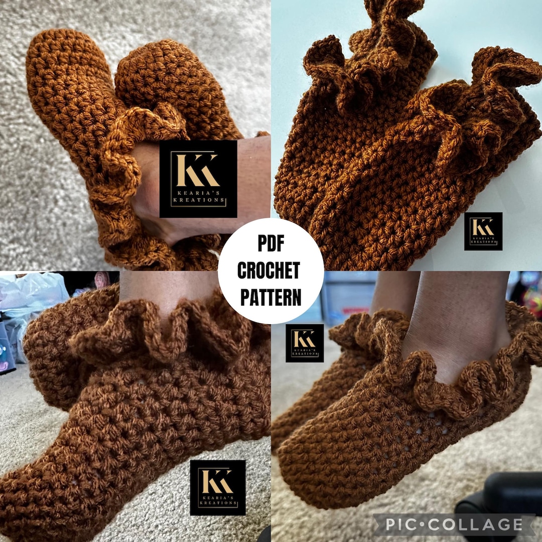 Toddler Ruffle Crochet Socks Pattern | Crochet Pattern | Crochet Sock ...