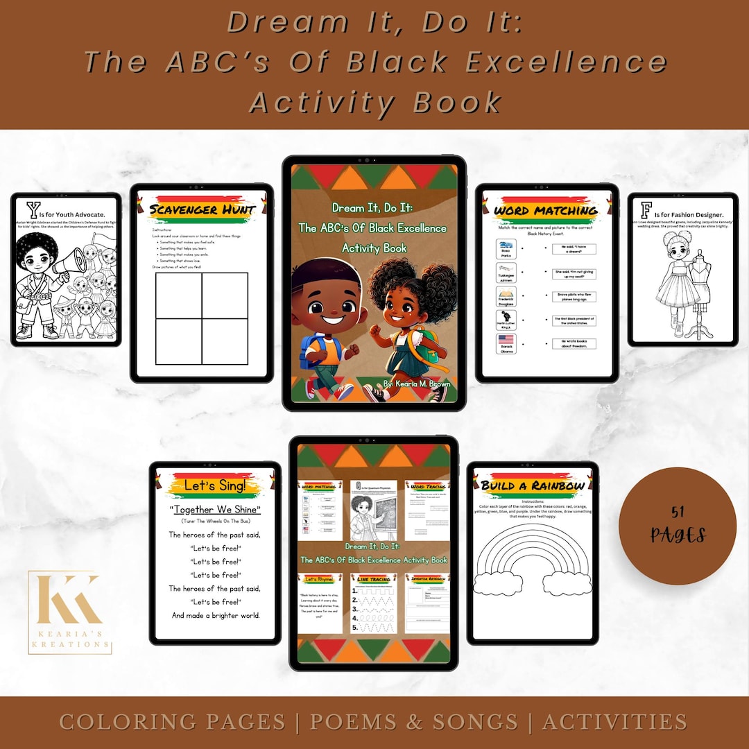 Dream It, Do It: the Abc’s of Black Excellence Activity Book ( Digital ...