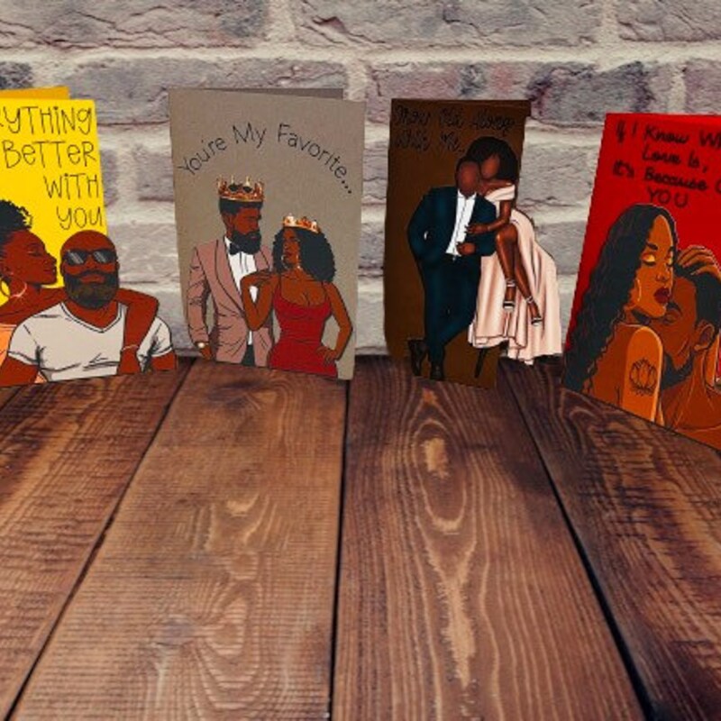 Black Greeting Cards - Etsy