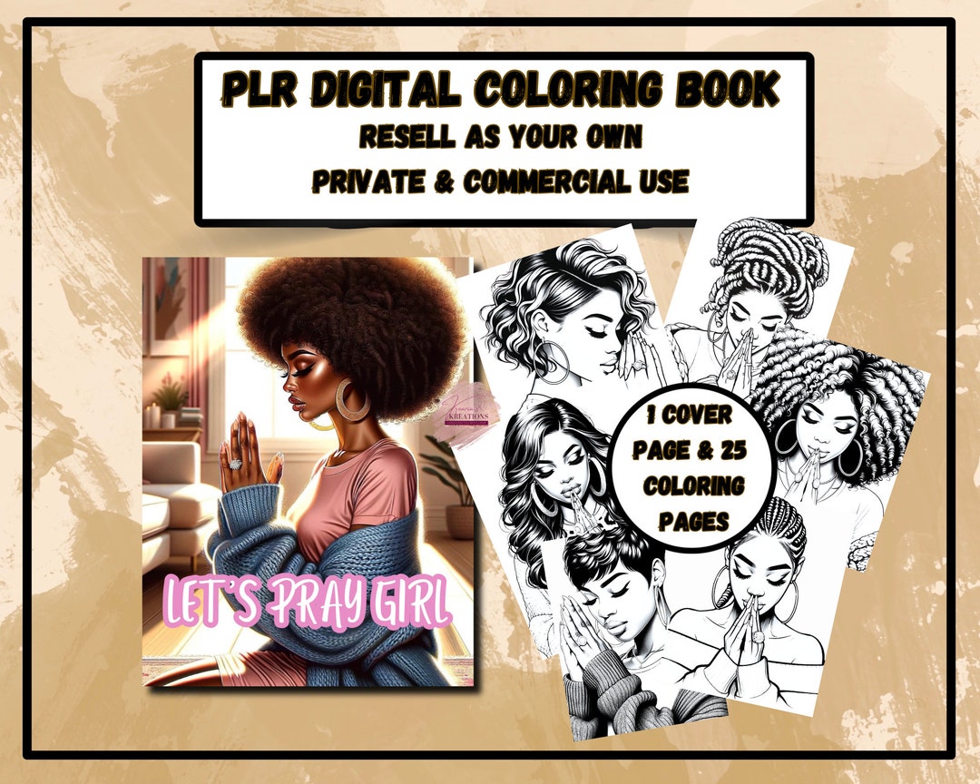 Coloring Book |black Women |PLR Coloring Books for Resell Rights ...