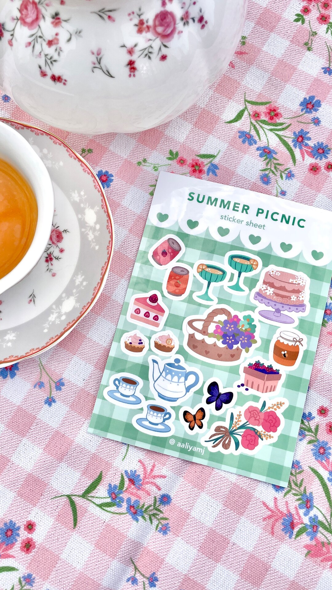 Summer Picnic Sticker Sheet - Etsy
