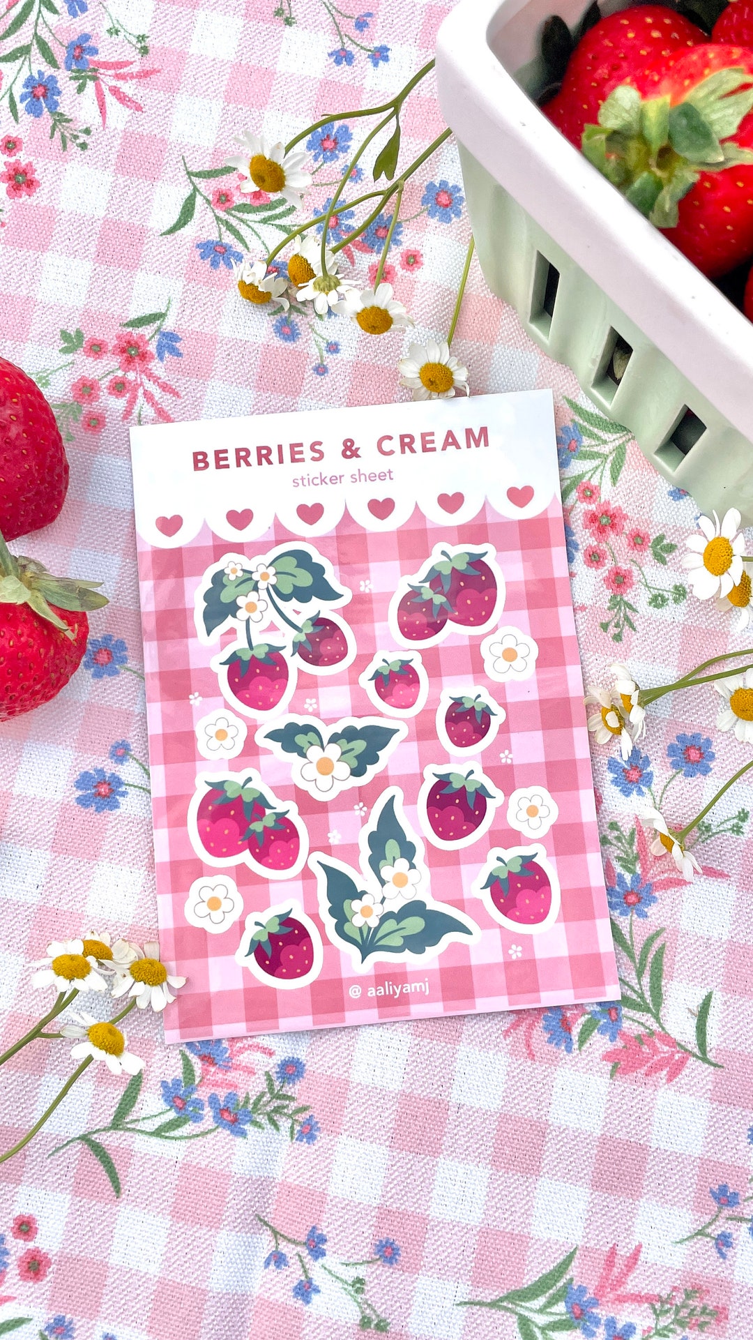 Strawberry | Sticker Sheet - Etsy