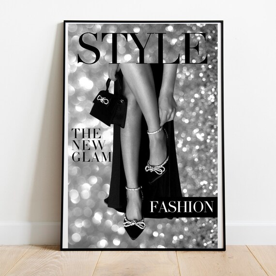 Vogue Wall Art A Vintage Vogue Magazine Cover Of A Woman #7 Art Print