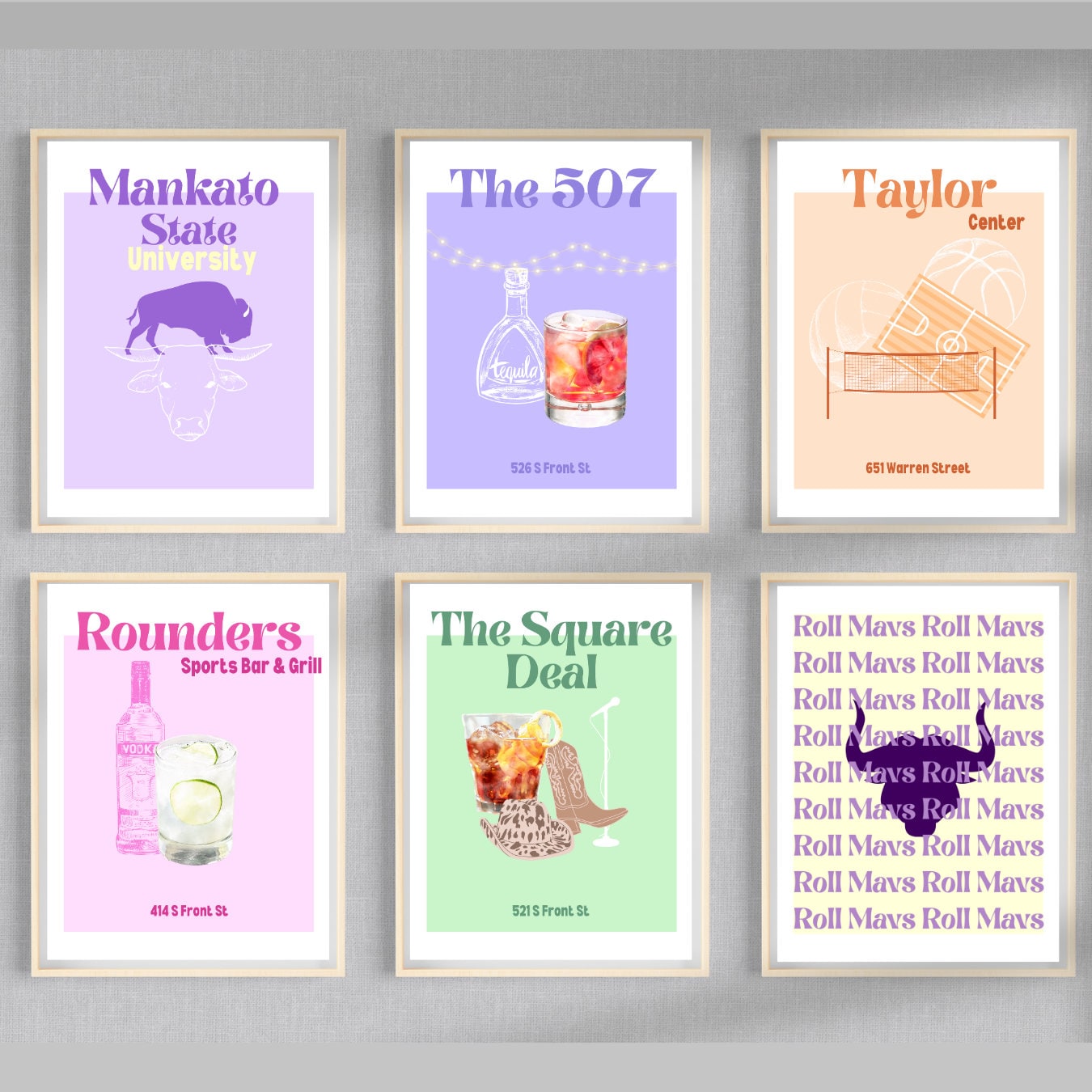Mankato State University Posters, Pack of 8, Mix & Match, Digital ...