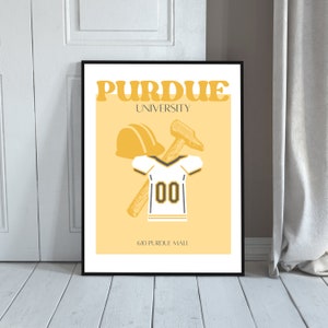 Purdue University Posters, Pack of 3, Boilermakers, Gold, Apartment ...