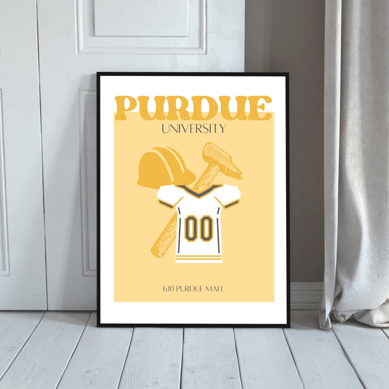 Purdue University Posters, Pack of 3, Boilermakers, Gold, Apartment ...